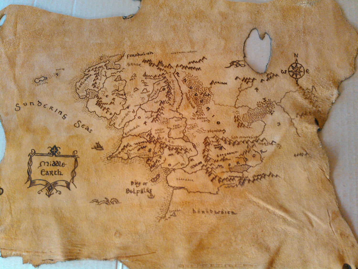 The Hobbit Map Of Middle Earth