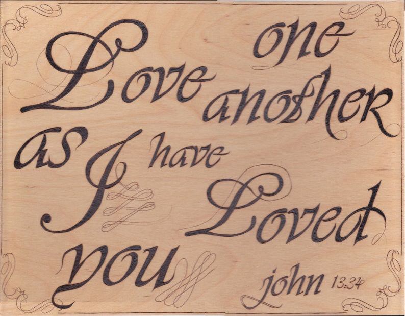 Custom Wood Burn Pyrography of Your Favorite Scripture 1 - Etsy