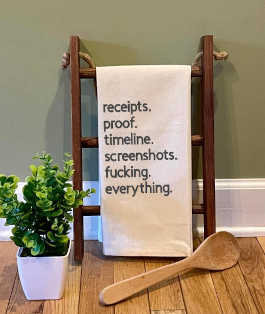 RHOSLC Receipts Proof Timeline Funny Kitchen Towel, Real Housewives ...
