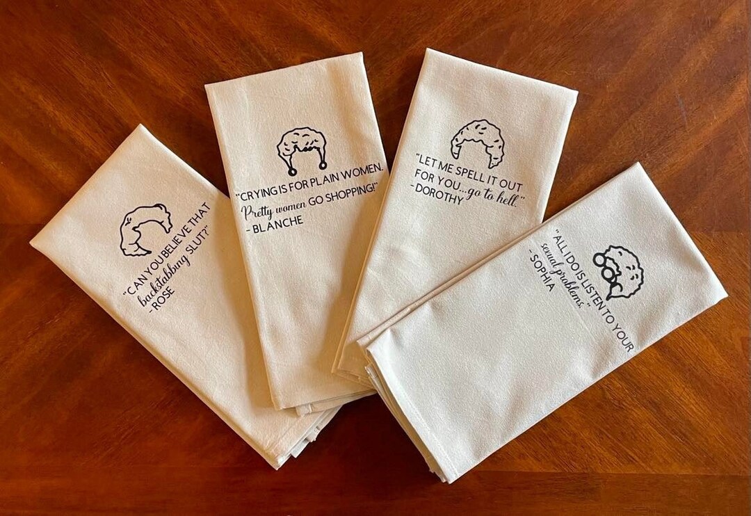 Set of 4 Golden Girls Kitchen Towels, Gifts for Golden Girls Fans ...
