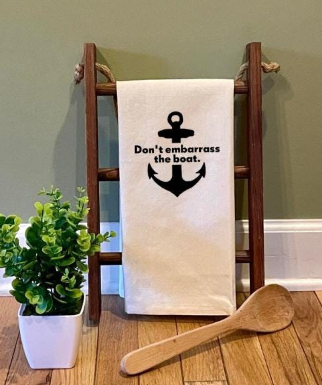 Below Deck Funny Kitchen Towel, Don't Embarrass the Boat, Bravo Merch ...