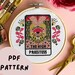 DIGITAL PATTERN the Devil Tarot Card Modern Cross Stitch Moon Stars ...