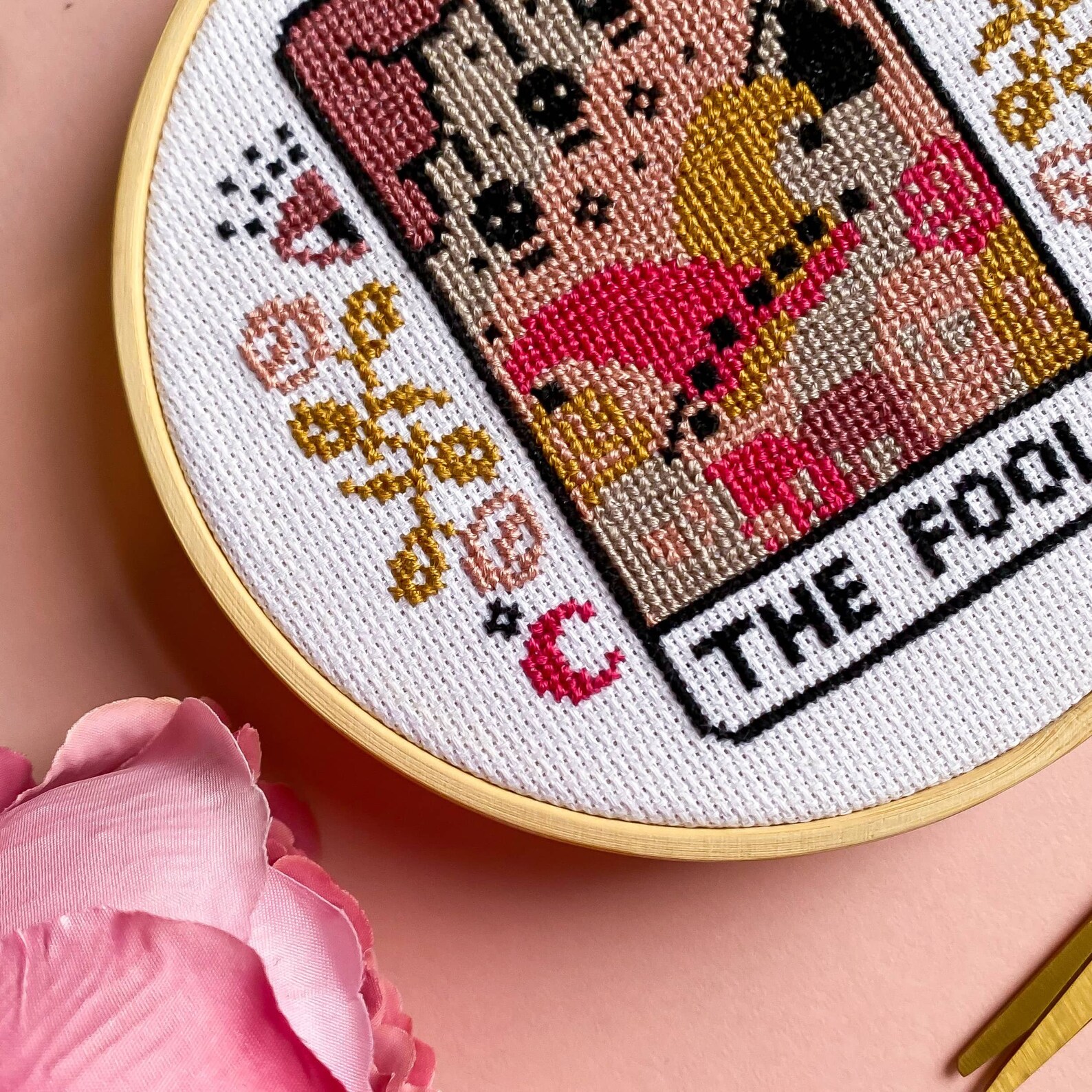 DIGITAL PATTERN the Fool Tarot Card Modern Cross Stitch Moon - Etsy