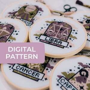 SCORPIO PDF PATTERN Scorpio Zodiac Sign Modern Cross Stitch Horoscope ...