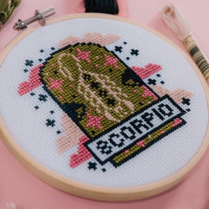 SCORPIO PDF PATTERN Scorpio Zodiac Sign Modern Cross Stitch Horoscope ...