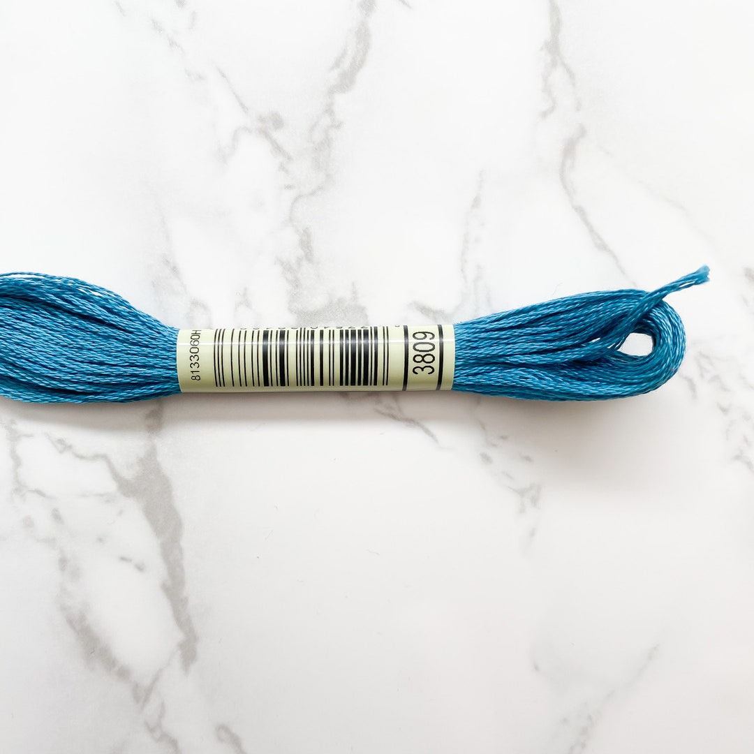 DMC Bright Blue No.3809 Stranded Cotton Thread Mouline - Etsy