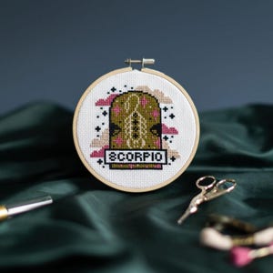 SCORPIO PDF PATTERN Scorpio Zodiac Sign Modern Cross Stitch Horoscope ...