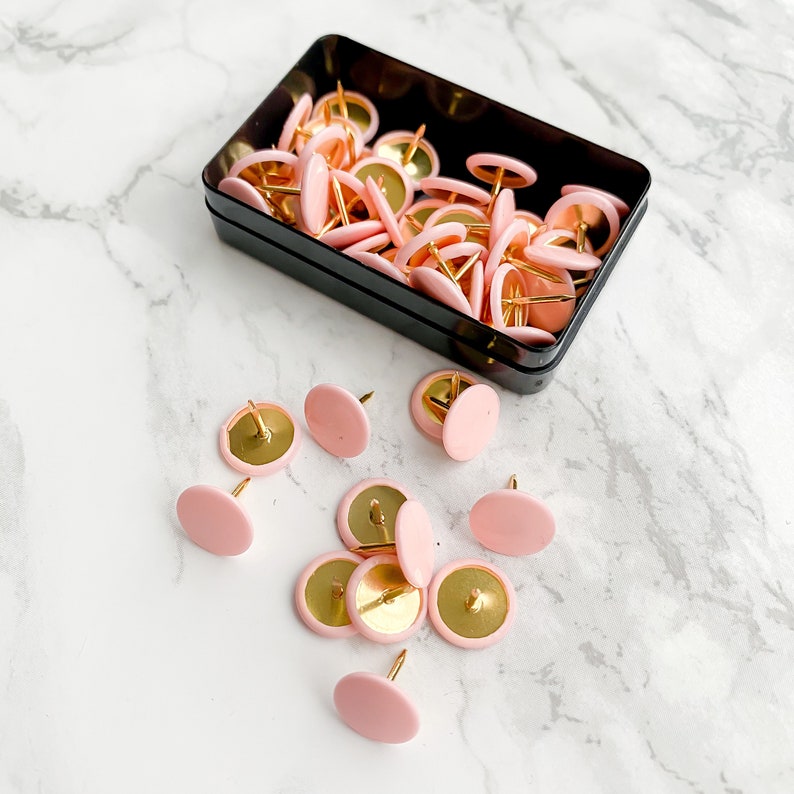 Blush Pink Push Pins Decorative Push Pins Cute Thumb Tacks | Etsy