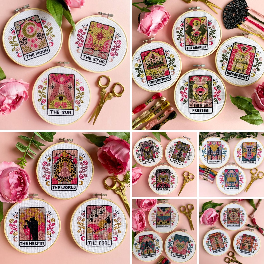 22 DIGITAL PATTERNS Tarot Card Major Arcana - Modern Cross Stitch PDF ...