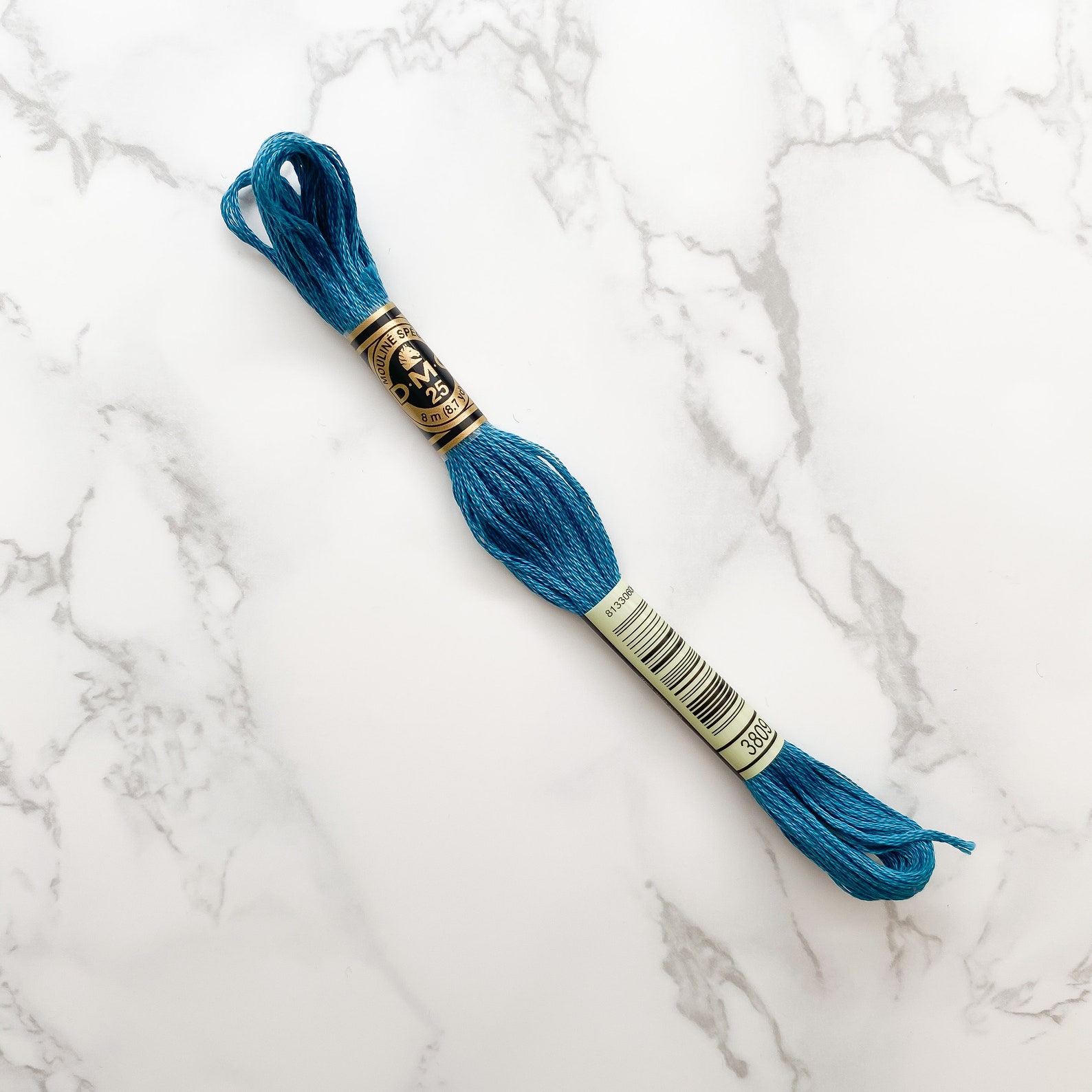 DMC Bright Blue No.3809 Stranded Cotton Thread Mouline | Etsy