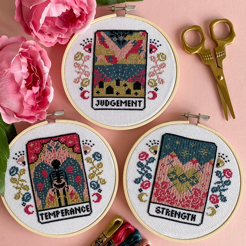 22 DIGITAL PATTERNS Tarot Card Major Arcana - Modern Cross Stitch PDF ...