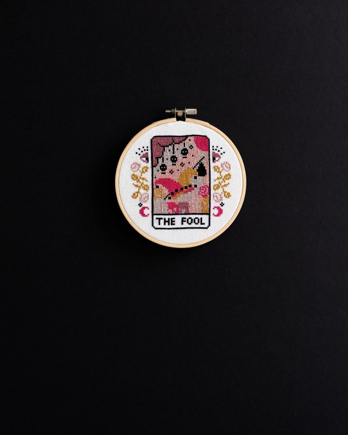 DIGITAL PATTERN the Fool Tarot Card Modern Cross Stitch - Moon Stars ...