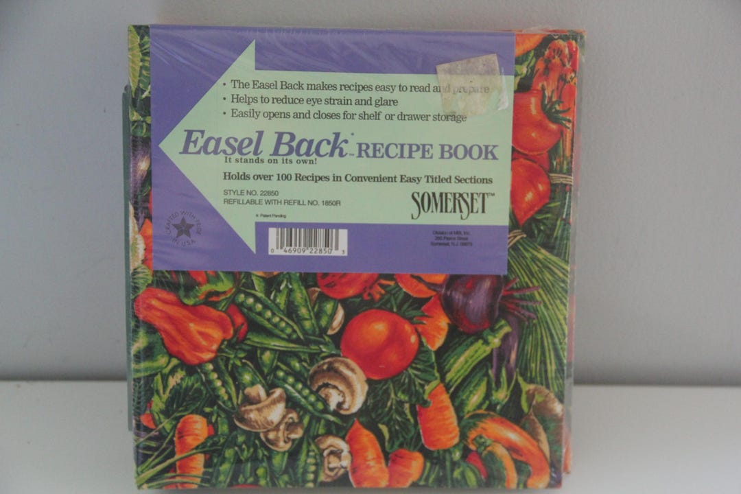 New Old Stock Vintage Recipe File, Fabric Covered Recipe Book, Somerset ...
