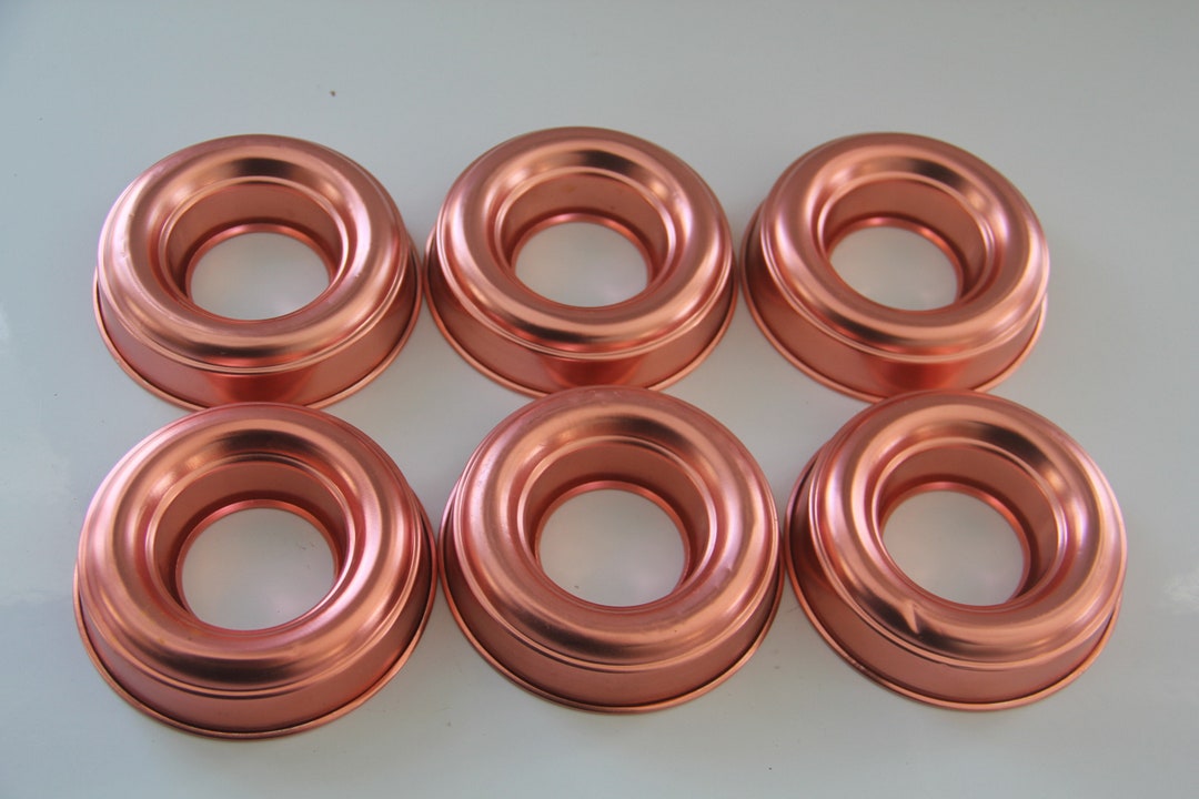 Vintage Copper Color Aluminum Ring Molds, Lot of 6 Vintage Aluminum ...