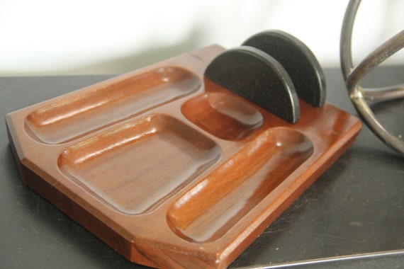 Vintage Men's Solid WOOD Dresser VALET / Caddy, Swank… - Gem