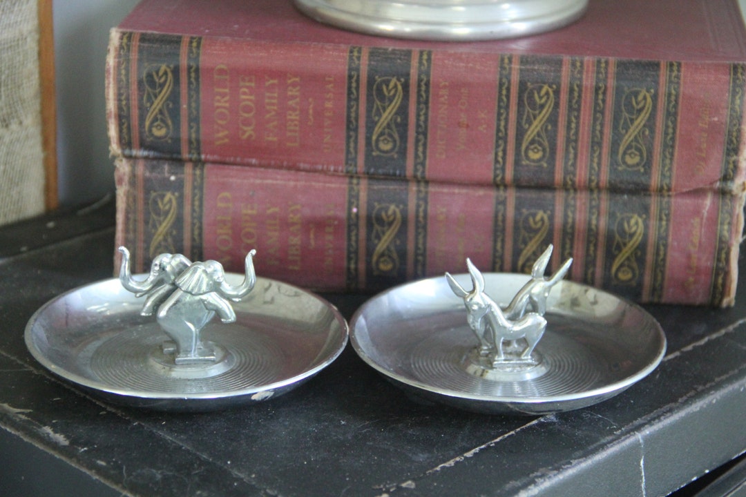 RARE Vintage ELEPHANT or DONKEY Ashtray, Vintage Mens Ring Dish ...