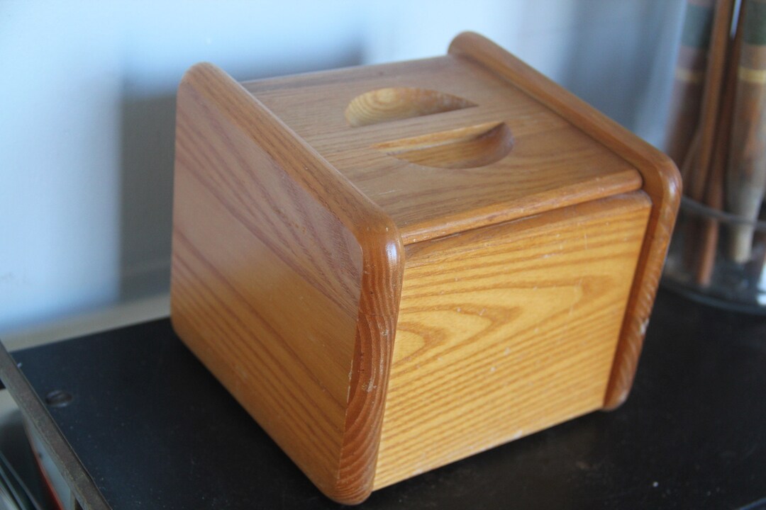 Vintage Cornwall USA Oak Wood Recipe Box, Vintage Wood Recipe Box ...