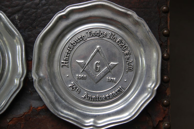 1978 Freemason Plate vintage Masons Plate 75th - Etsy