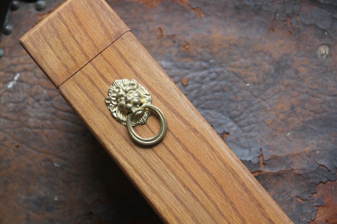 Vintage SOLID Wood Match Box With Lid, 13 Match Box, Solid OAK With ...