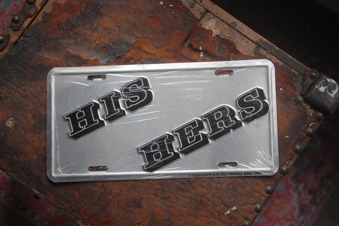 NOS His Hers Couple Car Metal License Plate 1986 - Etsy