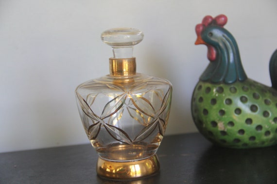 Antique perfume bottle, hand numbered, hand painted g… - Gem