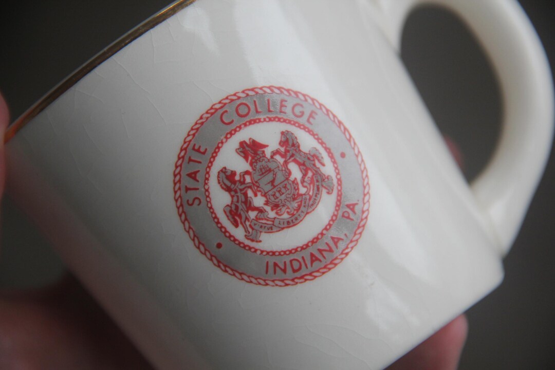 RARE Vintage Indiana University of Pennsylvania Mug, Vintage IUP Cup ...
