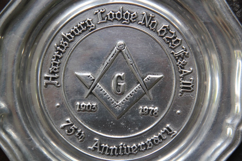 1978 Freemason Plate vintage Masons Plate 75th - Etsy