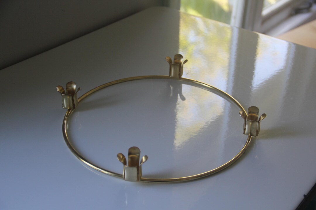 10" Vintage Gold Advent Candle Wreath, Advent Decor,advent Ring Candle ...