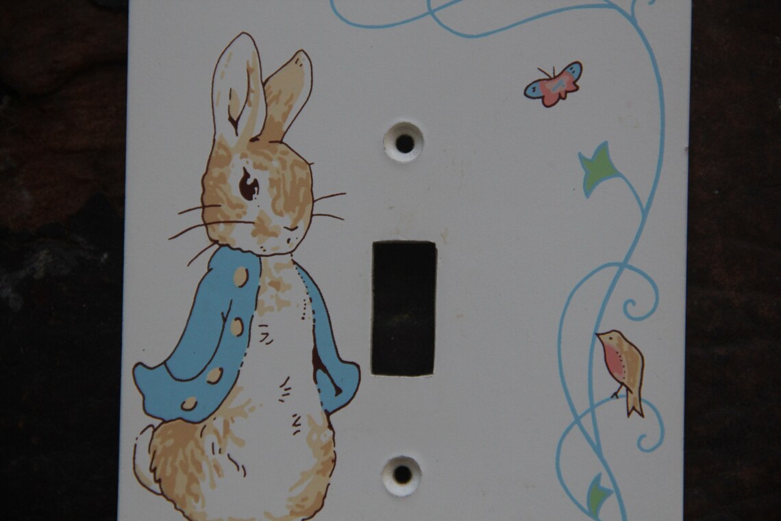 Vintage Beatrix Potter Peter Rabbit Single Light Switch Plate - Etsy