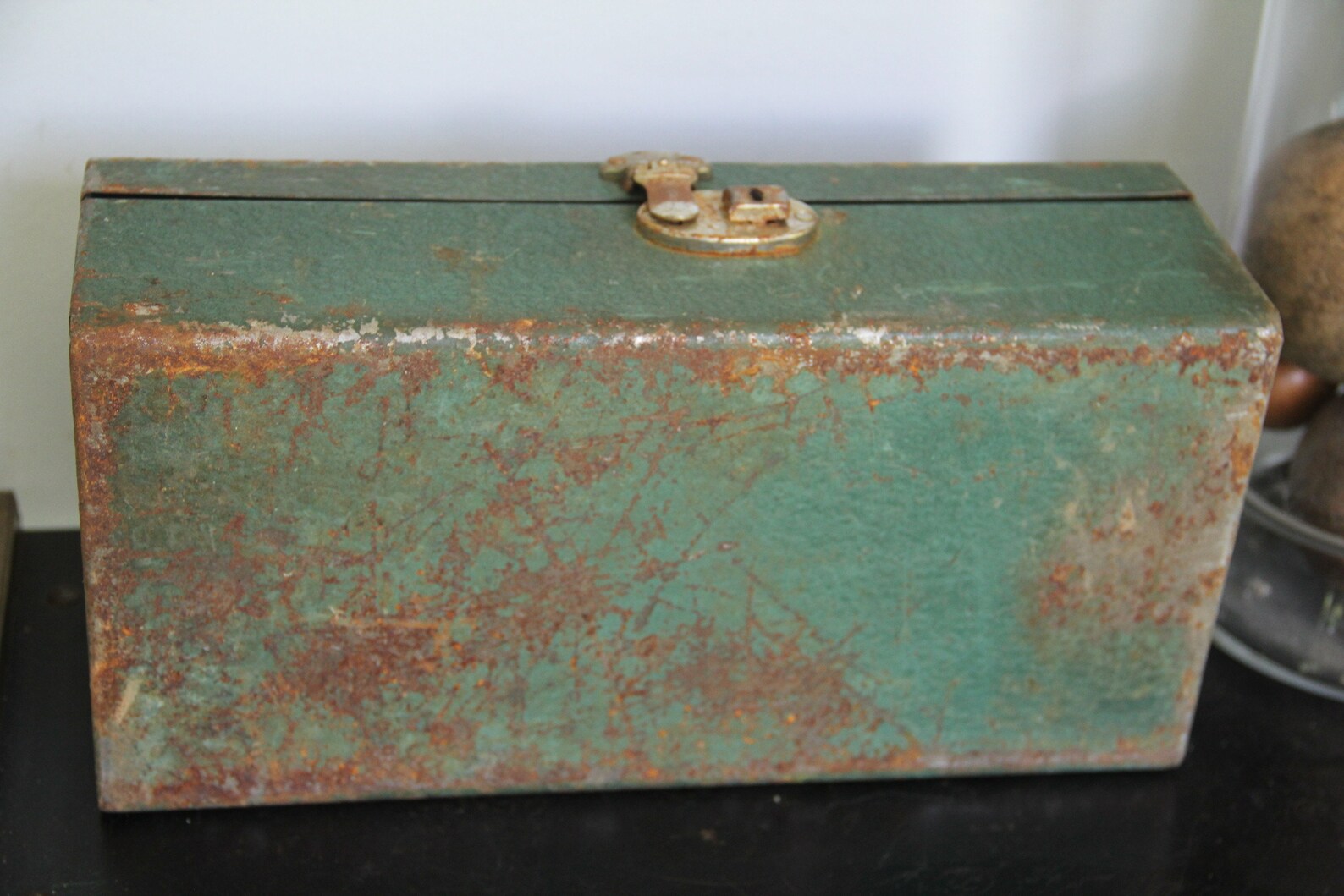 Vintage Green Steel Tool Box RUSTY Toolbox Vintage Tool Box | Etsy