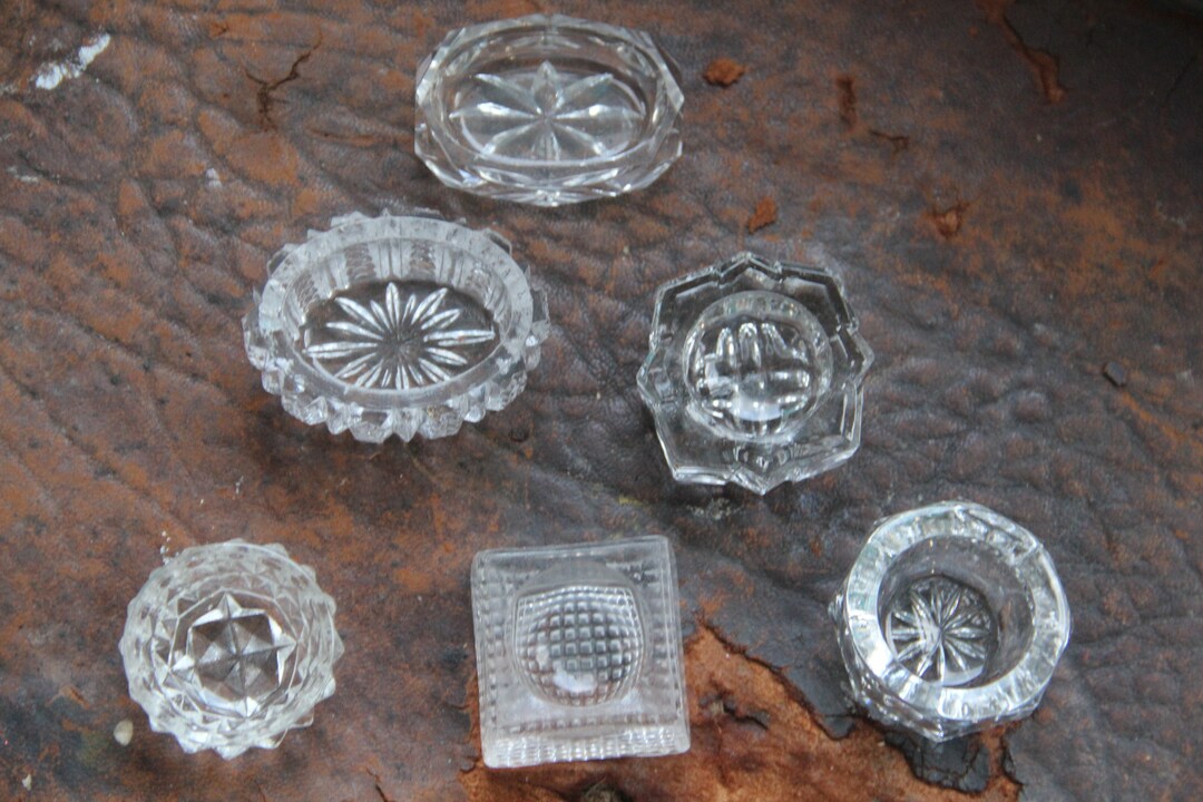 Instant Collection 6 Vintage Salt Cellars, Antique Salt Cellars, Glass ...