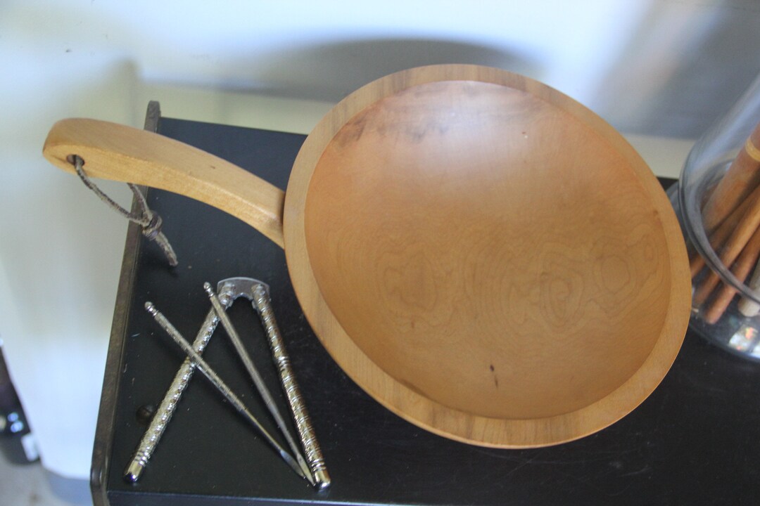 Vintage Baribocraft Maple Nut Bowl With Nutcracker & Picks - Etsy