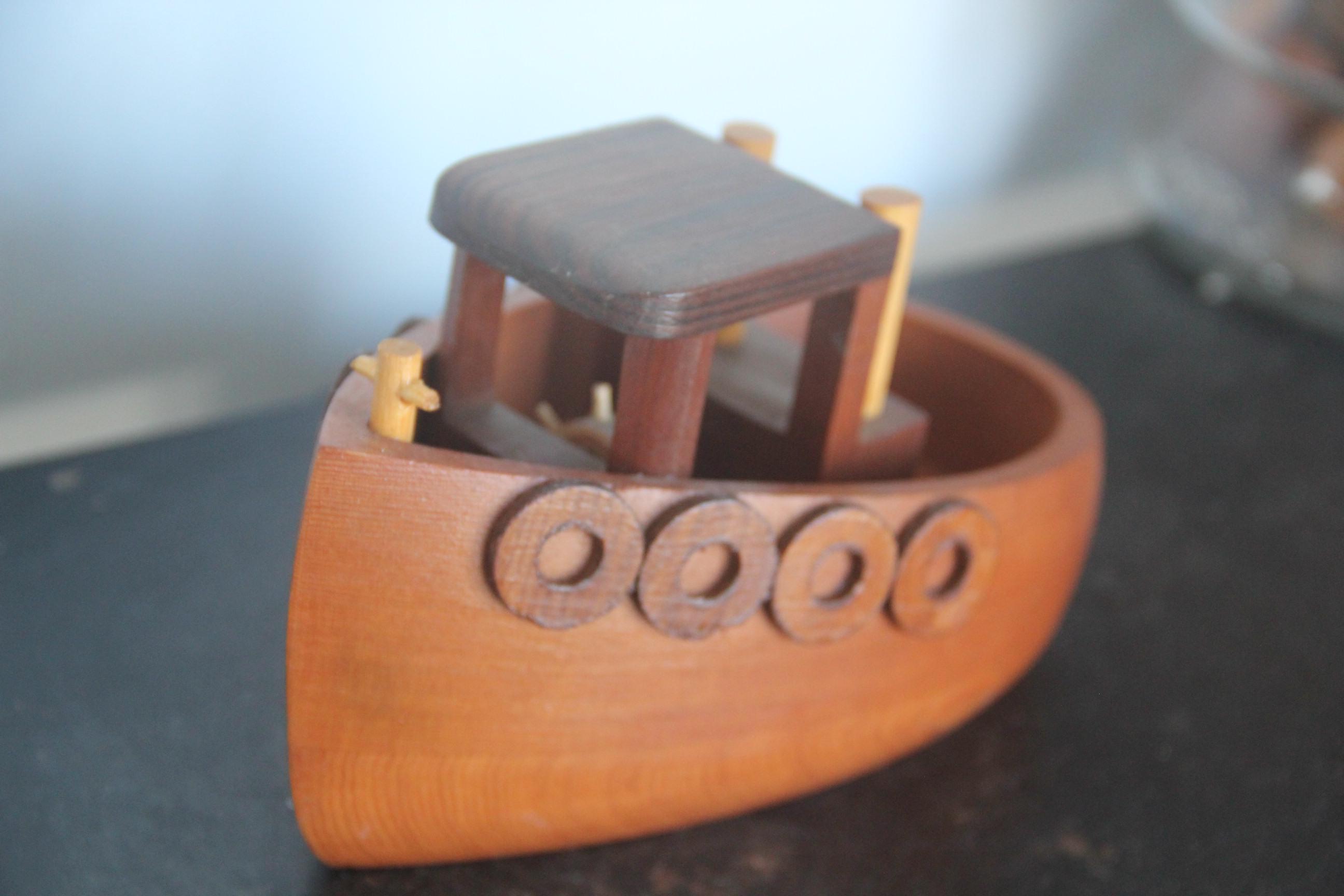 Vintage Carved Teak Wood Boat Sculpture, Danish Modern Decor - Etsy