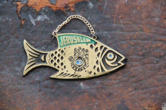 Vintage Jerusalem Shalom Fish JERUSALEM Fish Vintage - Etsy