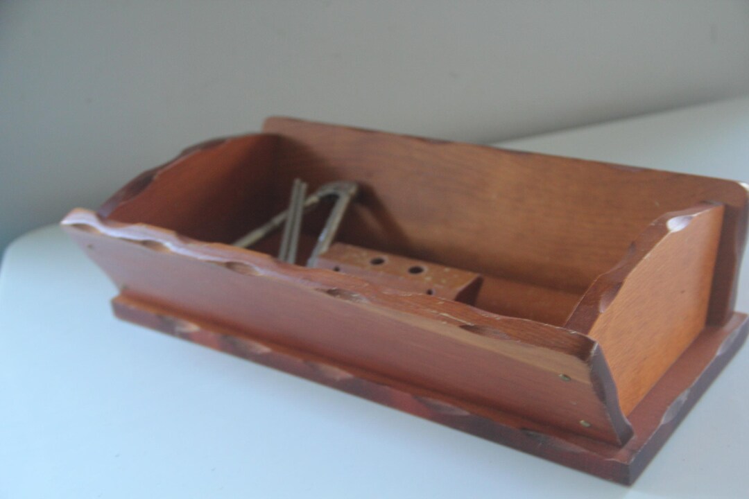 Vintage Wood Nutcracker Bowl Set, Metal Picks, Rustic Decor - Etsy