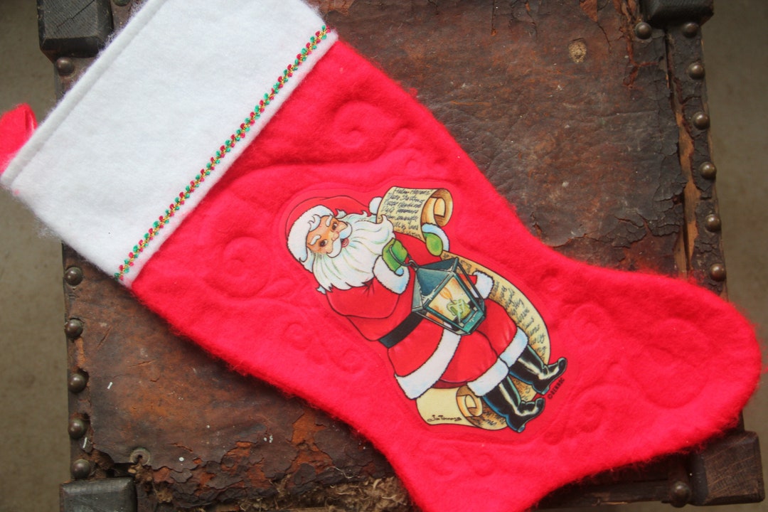 Vintage 1980's Jim Timmons Design RENNOC Santa Claus Christmas List ...