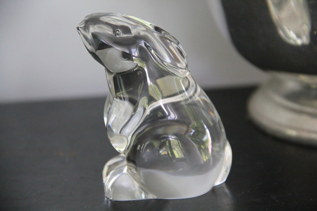 Vintage Baccarat Crystal Rabbit Figurine: Elegant Hare Decor - Etsy