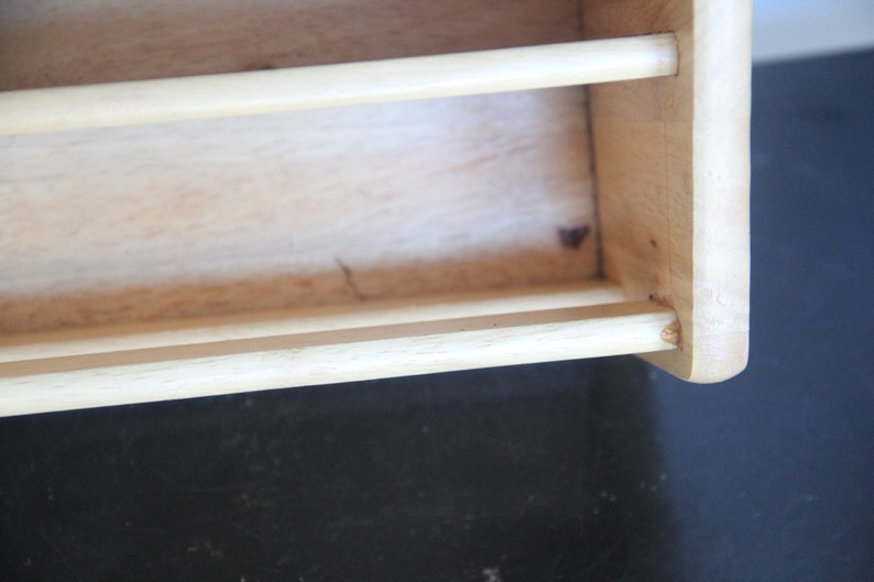 Vintage Wooden Recipe Box Open Top Recipe Box Solid Wood | Etsy