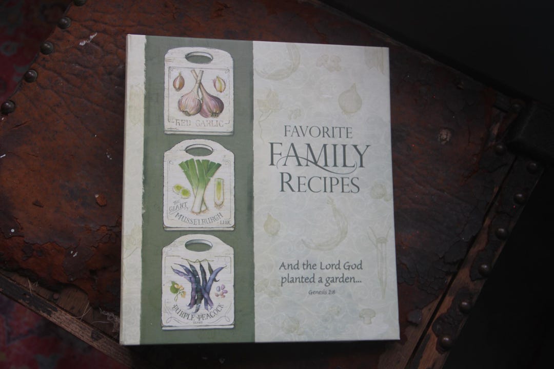 New Old Stock Vintage Recipe File, "and the Lord Planted a Garden ...