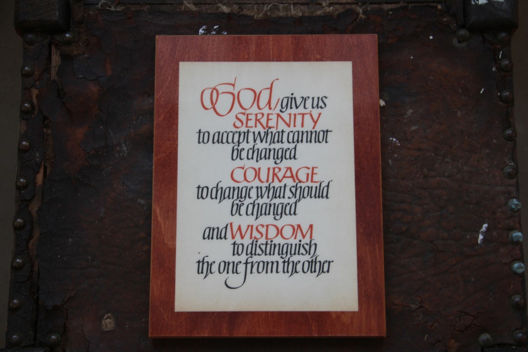 Vintage 1950s Serenity Prayer Wall Plaque - Etsy