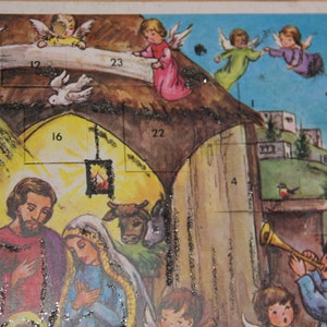 Children's Vintage Advent Calendar,vintage Advent Calendar/west Germany ...
