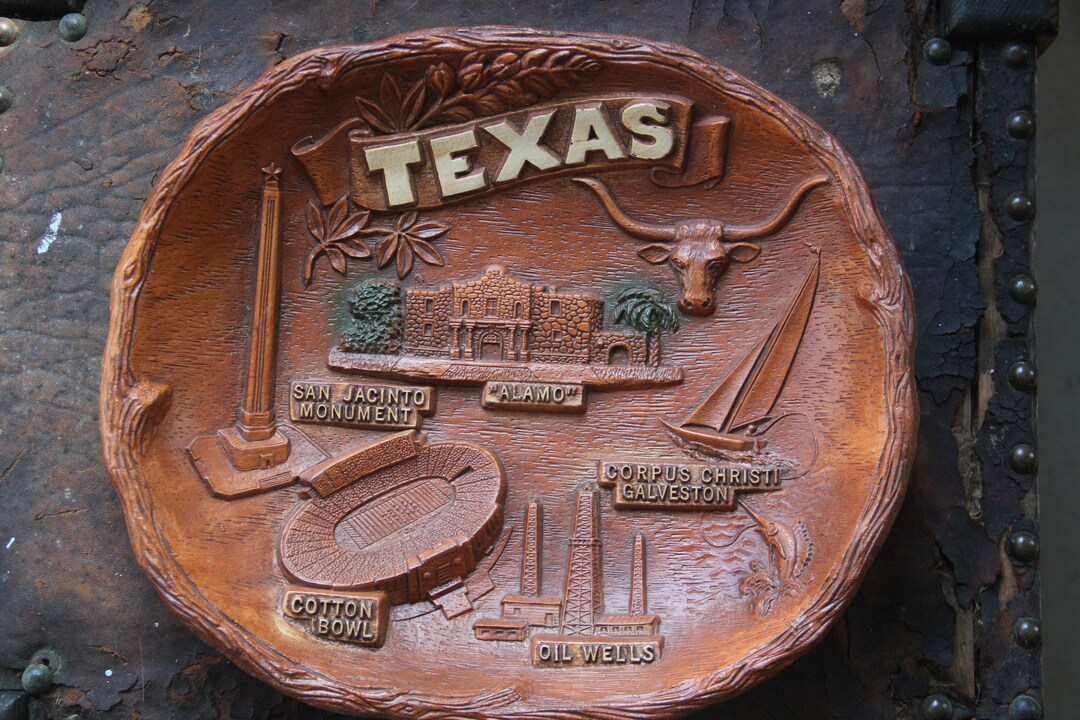 Vintage Texas Tray, Texas Souvenir, Texas Bowl, Vintage Texas Souvenir ...