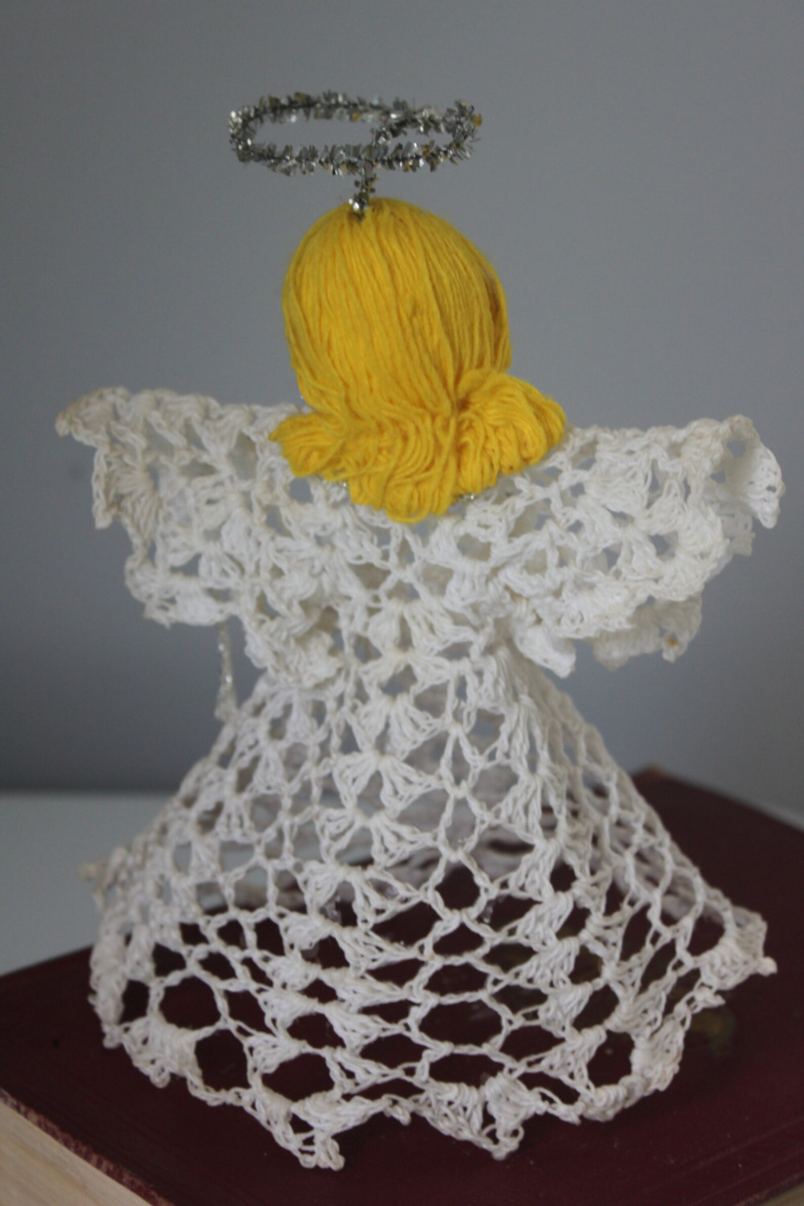 Vintage Crochet Angel Blonde Hair Lace Hand Made Angel Tree - Etsy