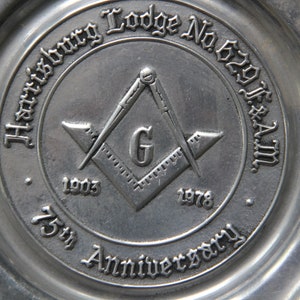 1978 Freemason Plate ,vintage Masons Plate, 75th Anniversary,harrisburg ...