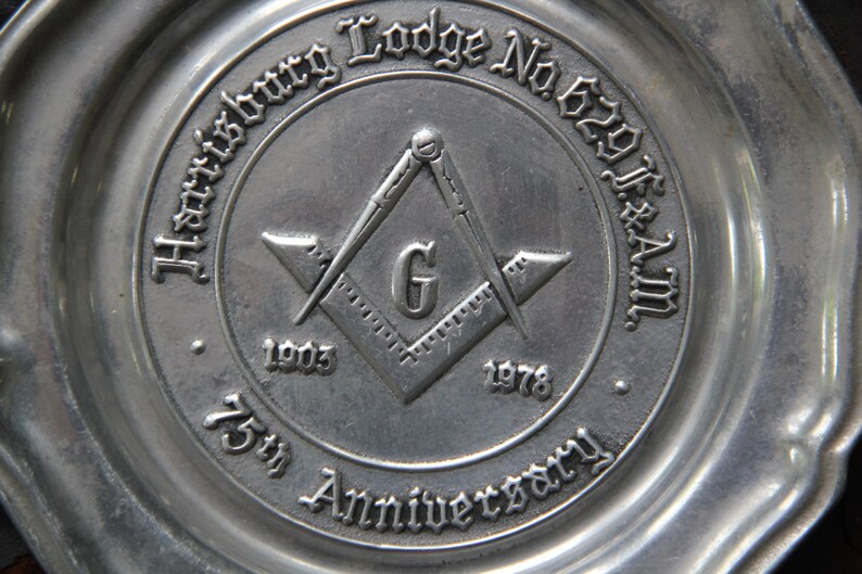 1978 Freemason Plate vintage Masons Plate 75th - Etsy