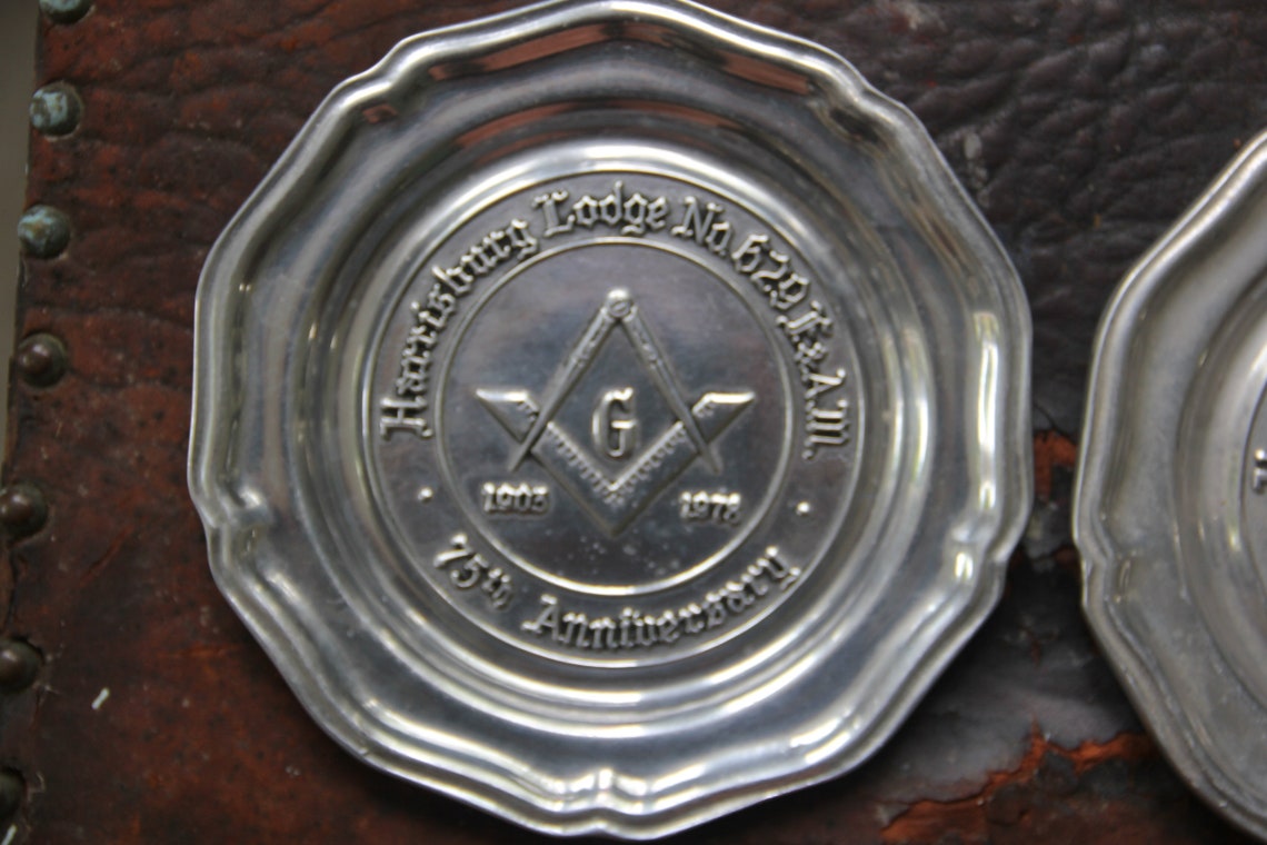 1978 Freemason Plate vintage Masons Plate 75th - Etsy