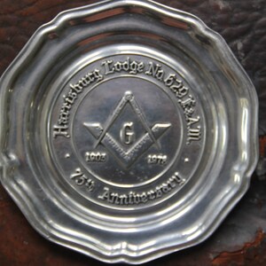 1978 Freemason Plate ,vintage Masons Plate, 75th Anniversary,harrisburg ...