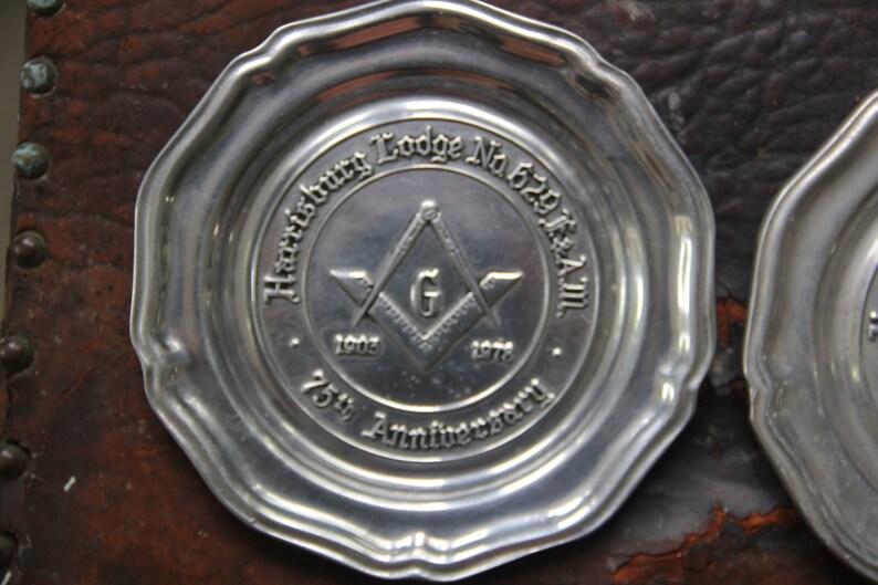 1978 Freemason Plate vintage Masons Plate 75th - Etsy