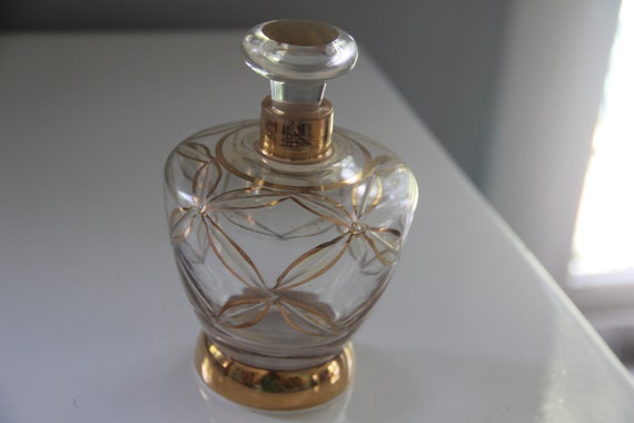 Antique perfume bottle, hand numbered, hand painted g… - Gem