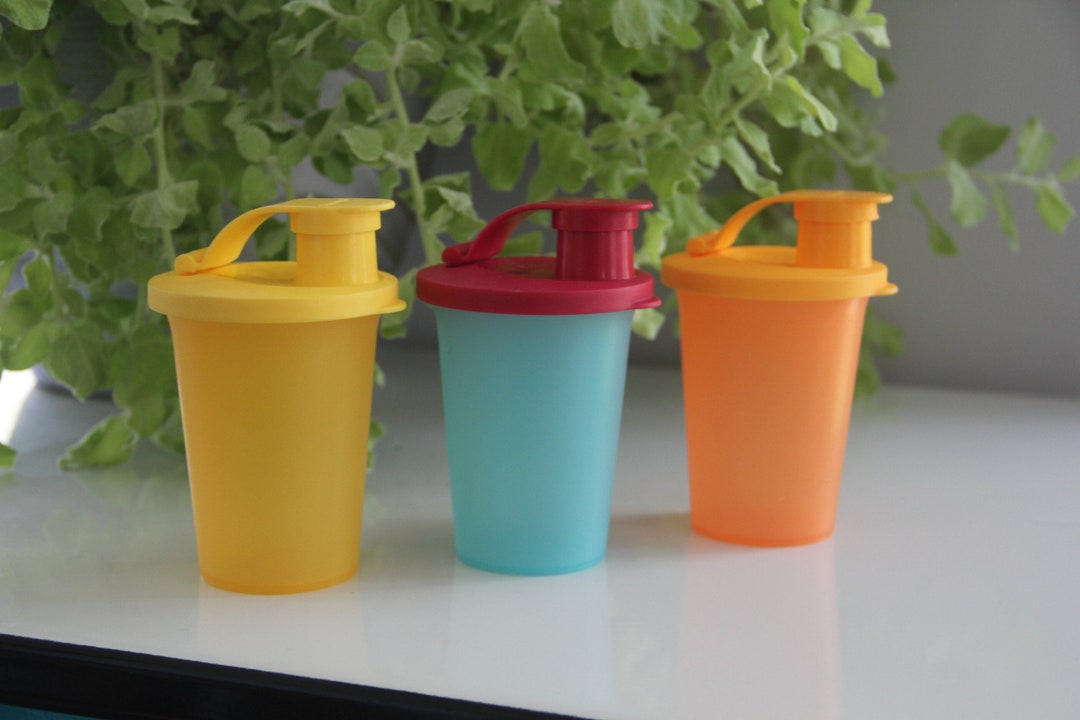 6 Pieces SHEER Tupperware Bell Cups With LIDS, Vintage Tupperware Kids ...